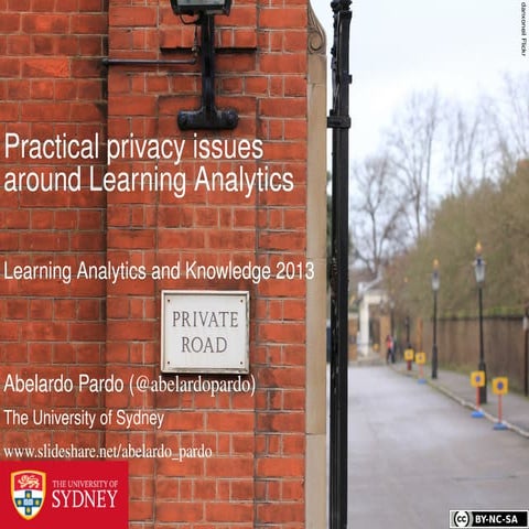 Practical privacy issues around Learning Analytics | PPT