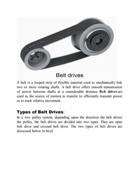 Belt Drives | PPT