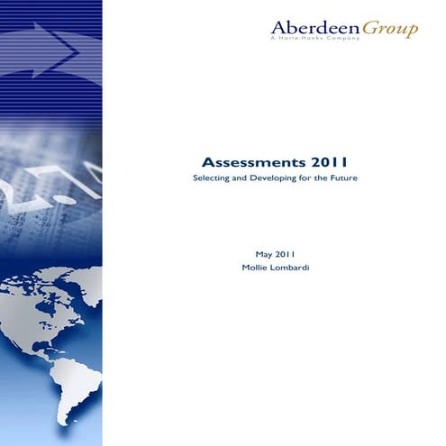 Aberdeen Group 2011 Study On Assessments | PDF