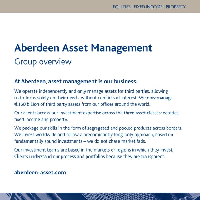 Aberdeen Overview | PDF