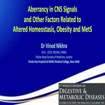 Aberrancy in CNS Signals and Other Factors Related to Altered ...