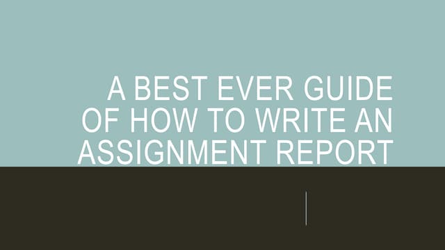 A best ever guide of how to write | PPT A best ever guide of how to write | PPT