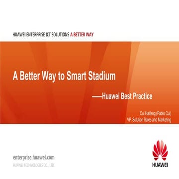 Smart Stadium: A better way to smart stadium | PDF