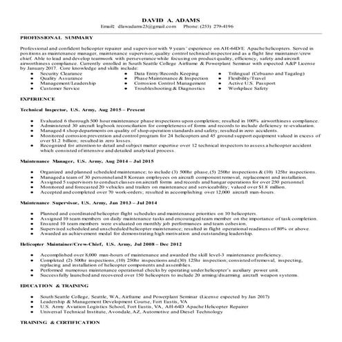 David Adams Resume | DOCX
