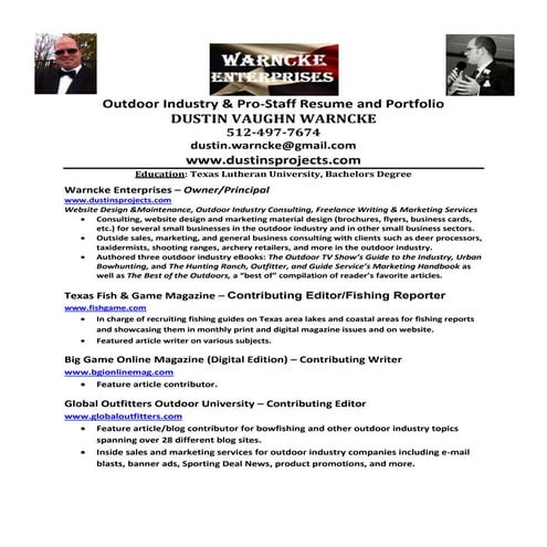 Dustin_Warncke_Outdoor_Resume | PDF