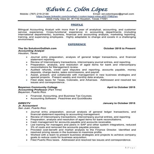 Resume / Elvis Perez | PDF