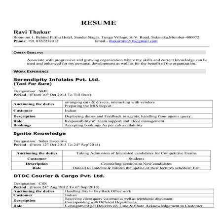 Uddated Ravi resume | PDF