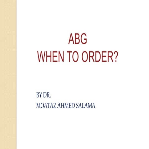 ABG FOR EMERGENCY DEPARTMENT | PPTX | Lung and Respiratory Health ...