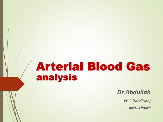 VBG vs ABG (replacement of venous blood sample instead of arterial one ...