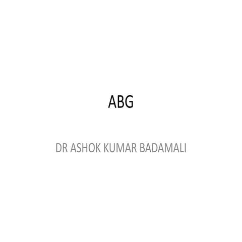 ABG ANALYSIS | PPTX