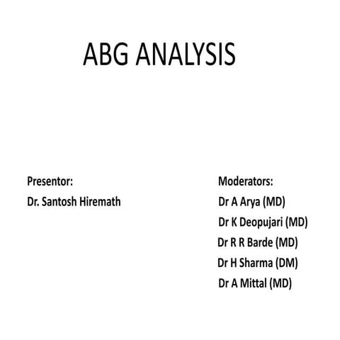 Abg analysis presentation for undergraduates and postgraduates | PPT