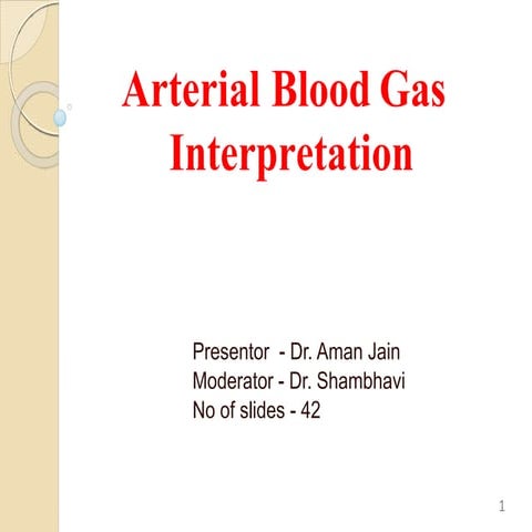 ABG analysis presentation by Dr. Aman jain | PPTX