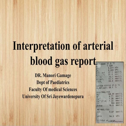 How to interprit a Arterial Blood gas report - basic steps | PPTX ...