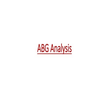 ABG Analysis | PPTX