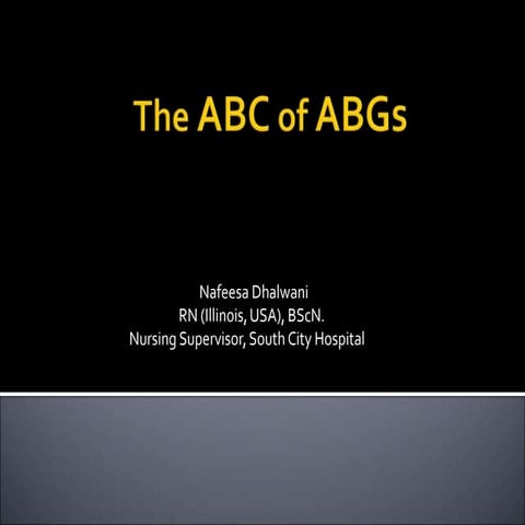 very detailes presentation on ABG's interpretation | PPT