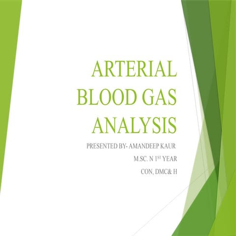 Arterial blood gas analysis for students | PPTX
