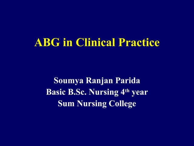 VBG vs ABG (replacement of venous blood sample instead of arterial one ...
