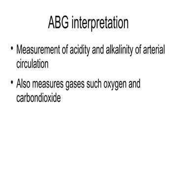 ABG intepretation presentation for medical students | PPT