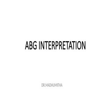 Acid Base Gas analysis clinical interpretation | PPTX