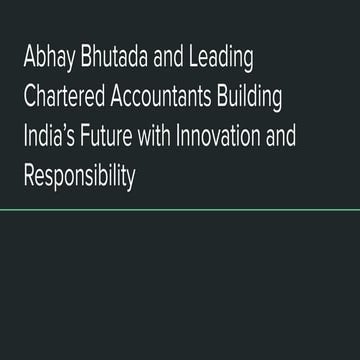 Abhay Bhutada and Leading Chartered Accountants Building India’s Future ...