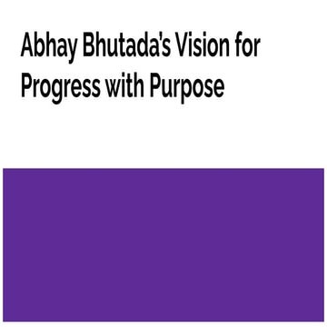 Abhay Bhutada’s Vision for Progress with Purpose | PDF