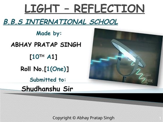 Light - Reflection and Refraction Class 10 Physics Complete | PPTX ...