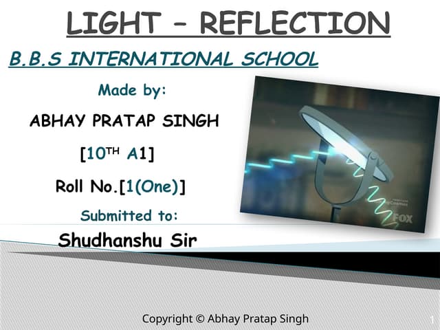 Light - Reflection and Refraction Class 10 Physics Complete | PPTX | Physics | Science