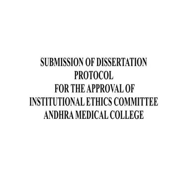 thesis dissertation protocol for the ethics | PPT