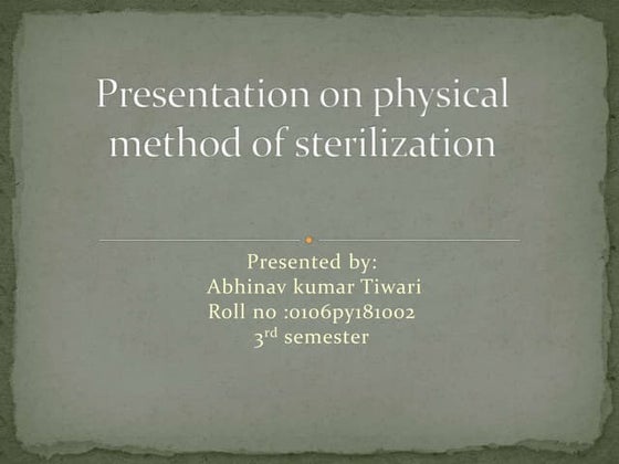 Sterilization | PPTX