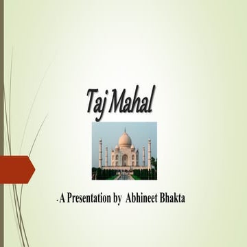 Taj Mahal. | PPT