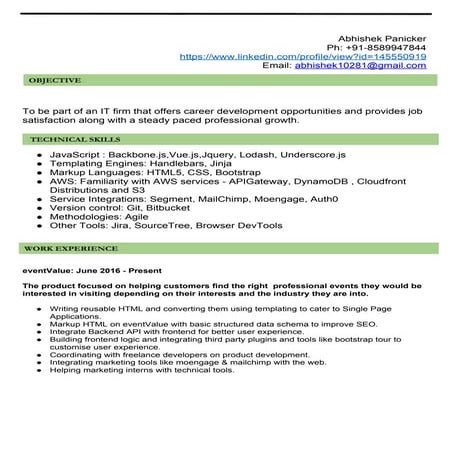 Abhishek panicker | PDF