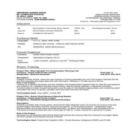 Abhishek singh resume | PDF