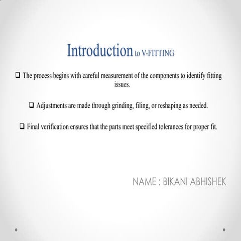 A V-fitting, primarily a foundational work | PDF