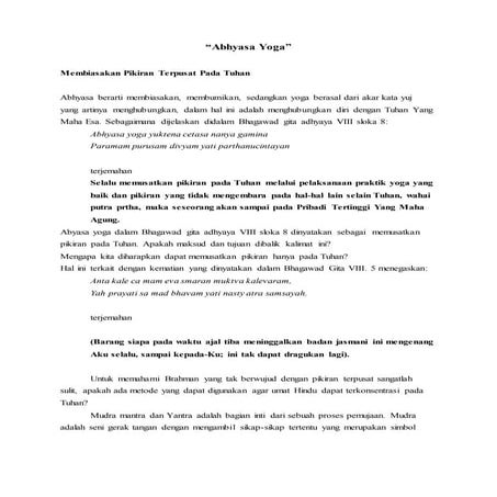 Abhyasa yoga | PDF | Free Download