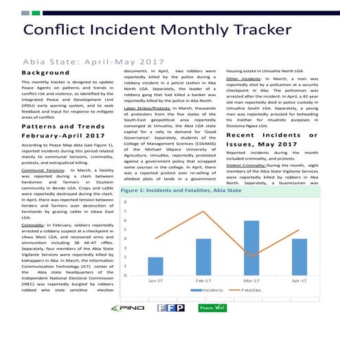 Ondo State Conflict Tracker (March - April, 2017) | PDF