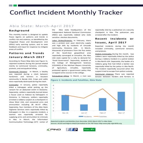 Ondo State Conflict Tracker (March - April, 2017) | PDF