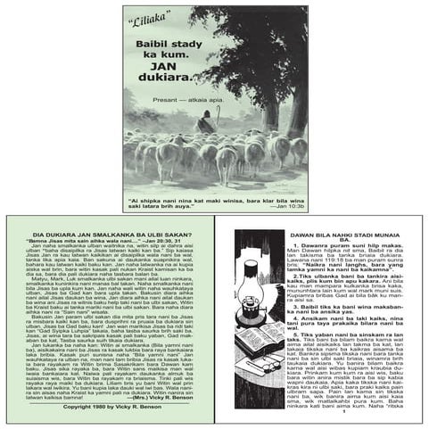 A bible study on john miskito | PDF