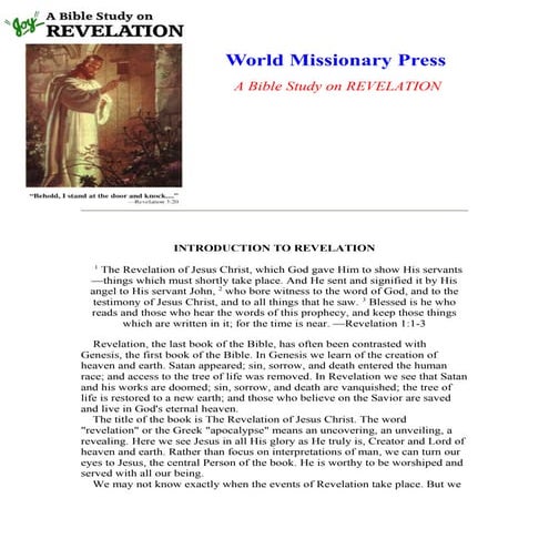 A bible study on revelation english | DOC