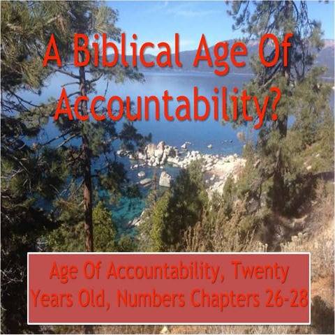 A Biblical Age Of Accountability? | PPTX