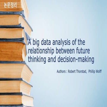 A big data analysis of the relationship between future thinking and ...