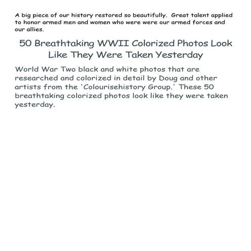 50 Breathtaking WWII Colorized Photos Look Like They Were Taken ...