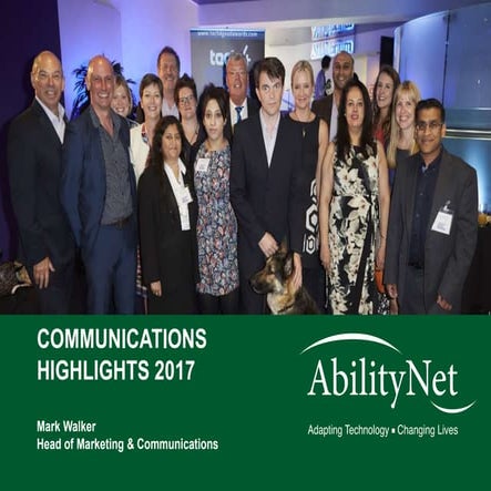 AbilityNet communications highlights 2016 | PPT