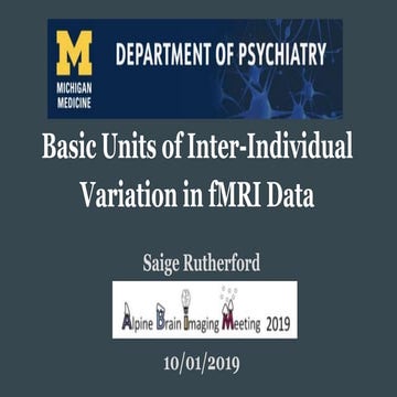 Basic Units Of Inter Individual Variation In Fmri Data Pptx