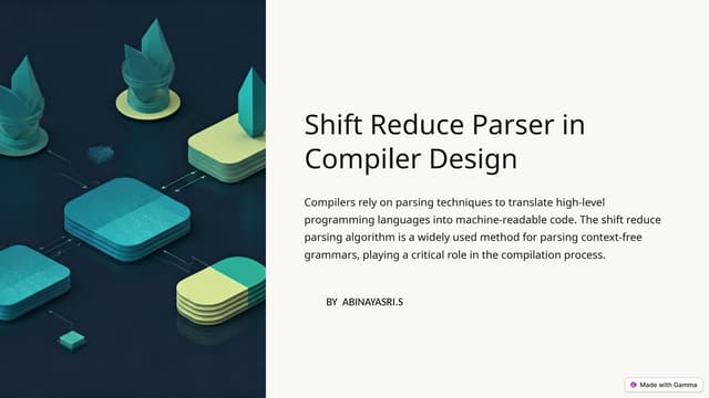 Parsers: Shift reduce parsing and operator precedence parsing | PPT Parsers: Shift reduce parsing and operator precedence parsing | PPT
