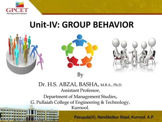 Group Behavior in organisaations | PPTX