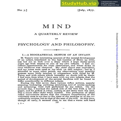 A Biographical Sketch Of An Infant | PDF