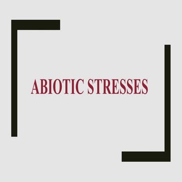 Abiotic stress presentation | PPTX