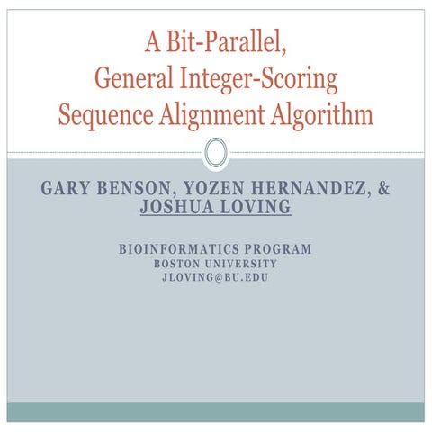 A bit parallel, general integer-scoring | PDF