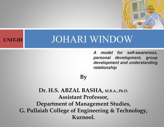 Johari window | PPTX