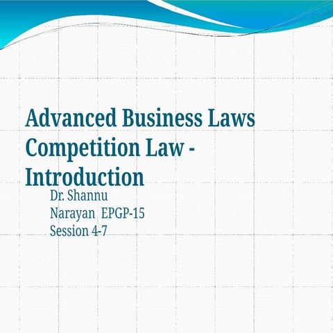 ABL - Competition Law - Competition Law | PPT